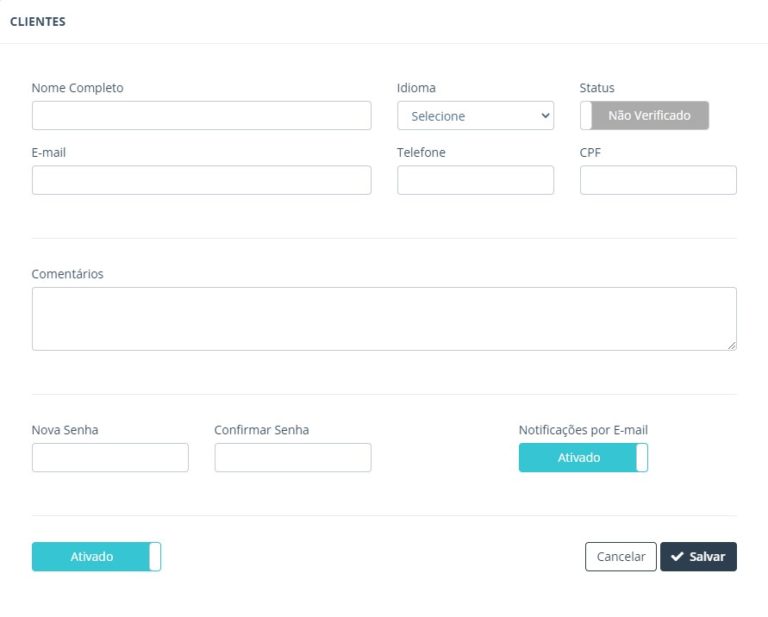 Gerenciando clientes - Central de Ajuda